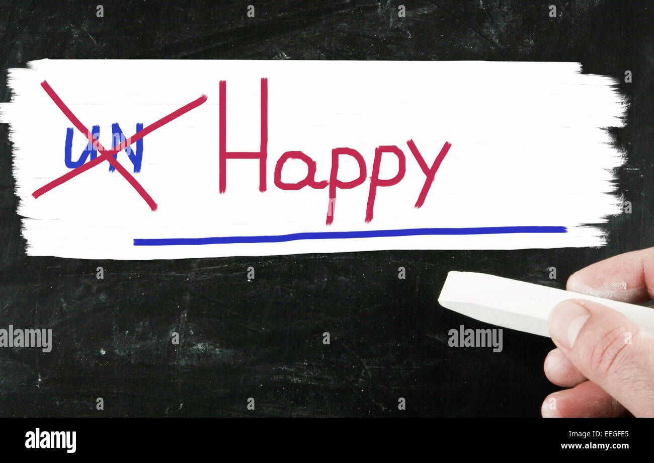 Happy feeling solution concept hi-res stock photography and images - Alamy