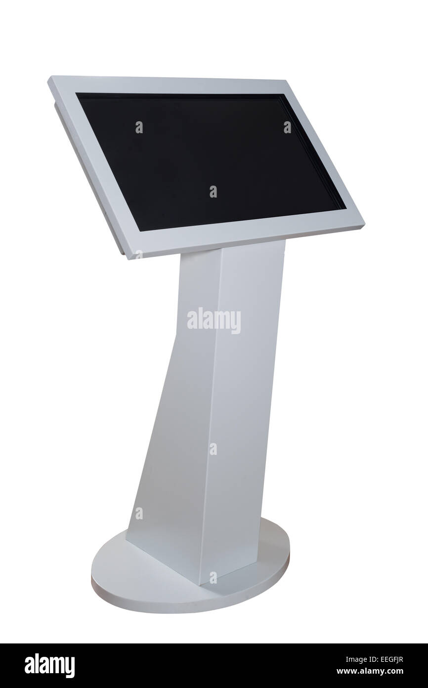 Digital touchscreen terminal isolated on white background Stock Photo ...