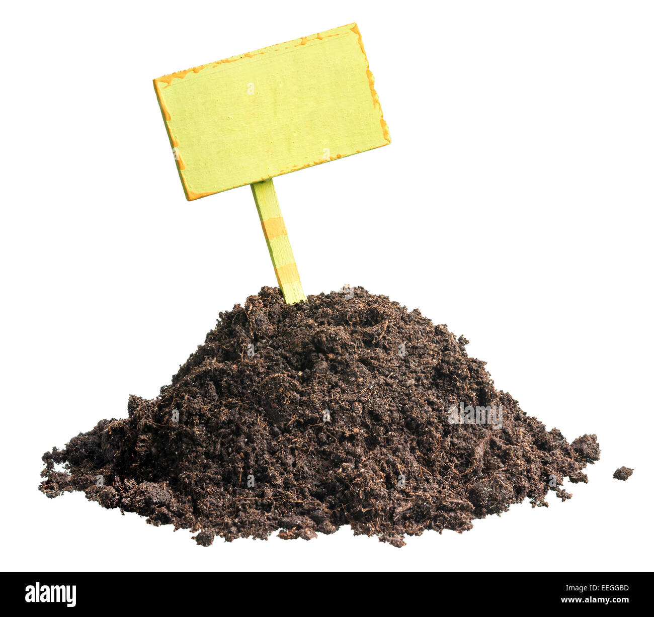 blank as a sign from soil on a white background. Agriculture image ...