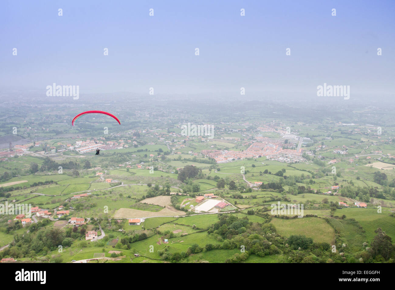 Aerial view from Pico del Sol, Gijón, Asturias, Spain Stock Photo - Alamy