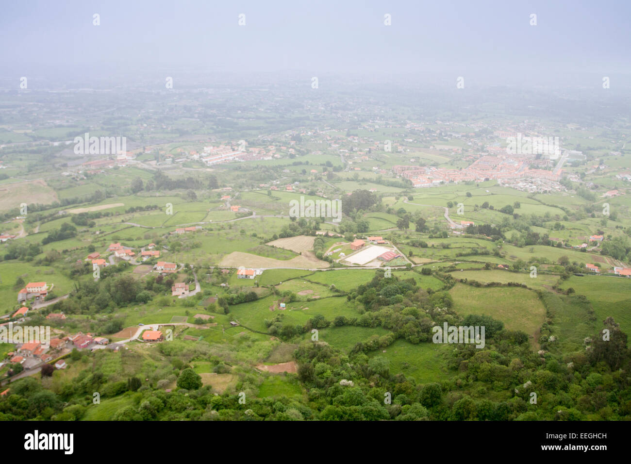 Aerial view from Pico del Sol, Gijón, Asturias, Spain Stock Photo - Alamy