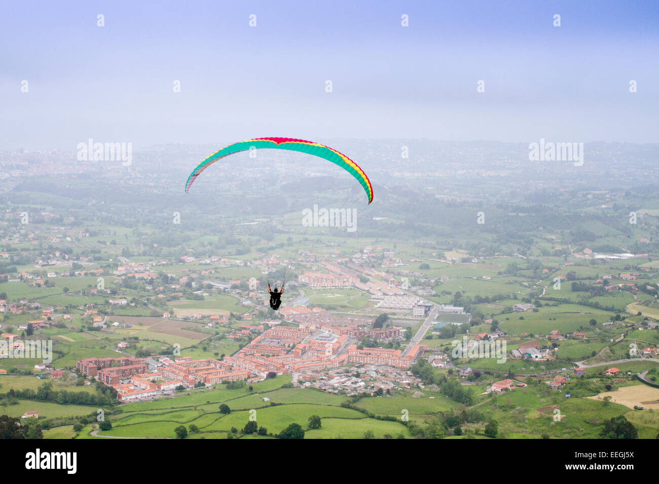 Aerial view from Pico del Sol, Gijón, Asturias, Spain Stock Photo - Alamy