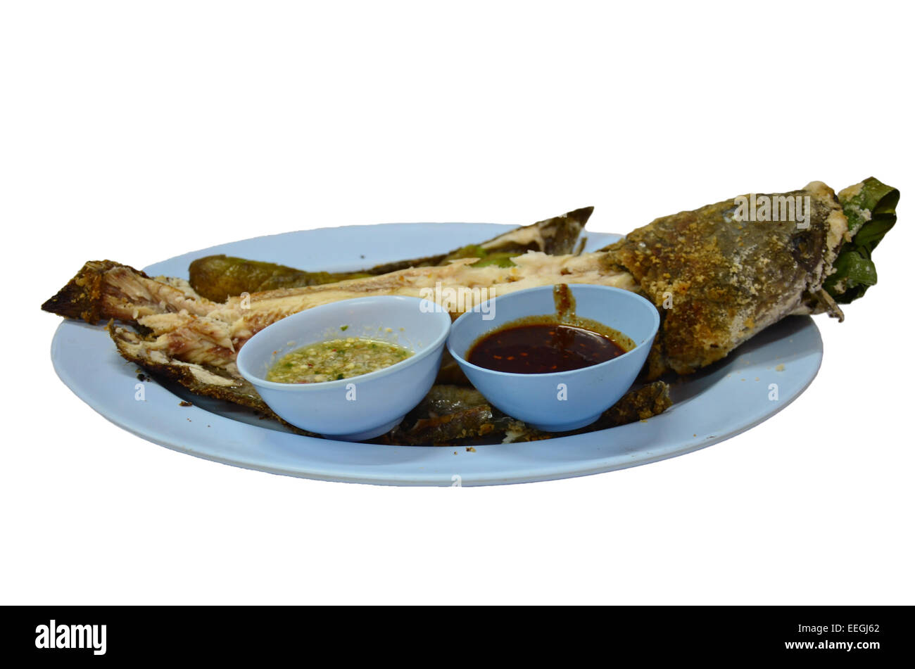 Snake-head fish grilled food thai style Stock Photo - Alamy