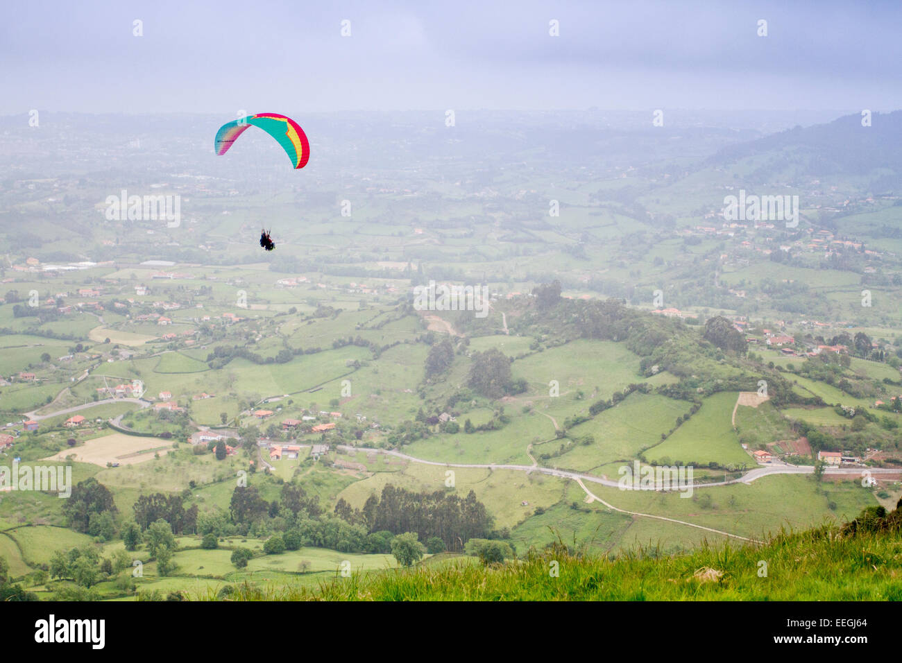 Aerial view from Pico del Sol, Gijón, Asturias, Spain Stock Photo - Alamy