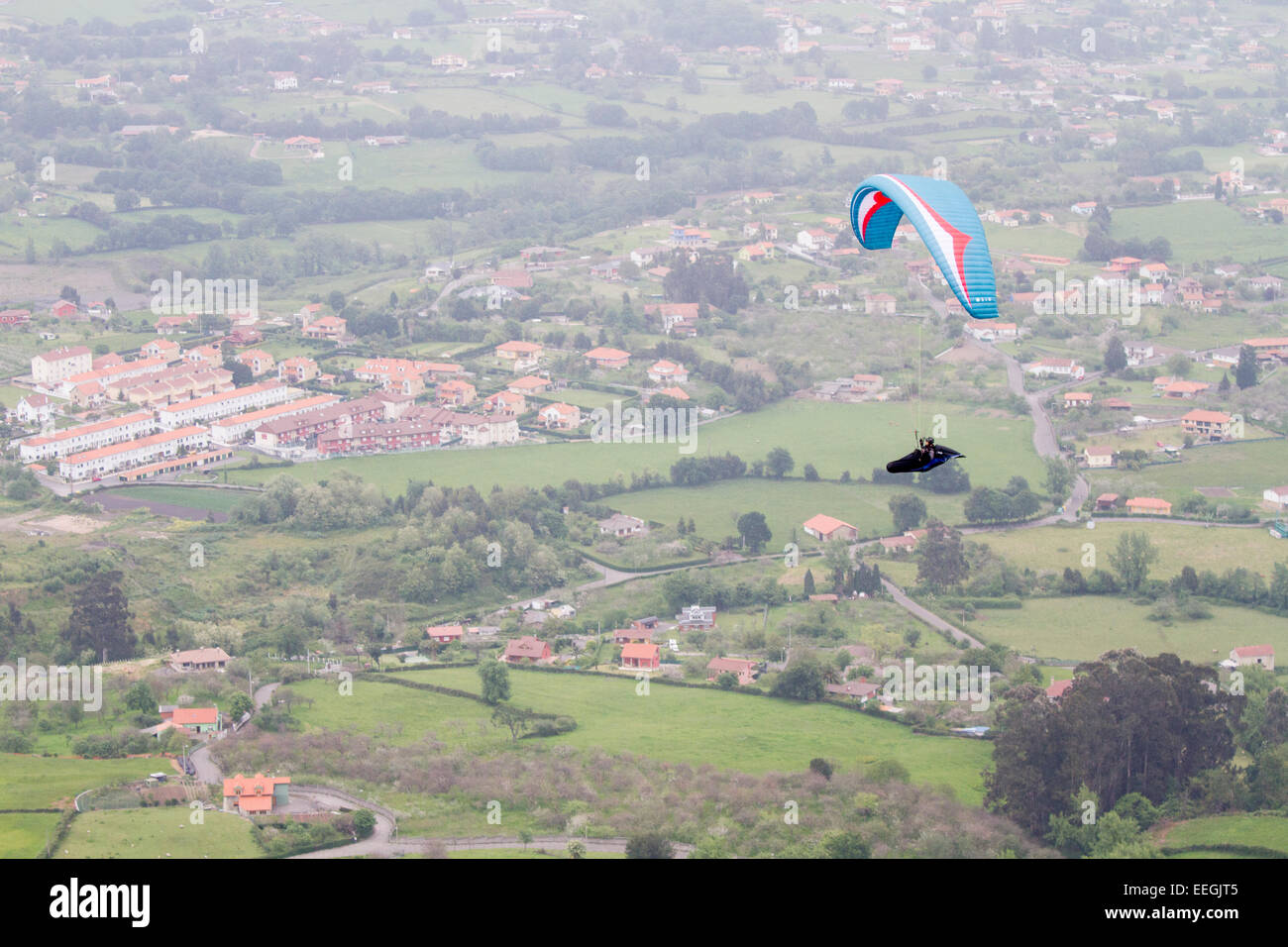 Aerial view from Pico del Sol, Gijón, Asturias, Spain Stock Photo - Alamy