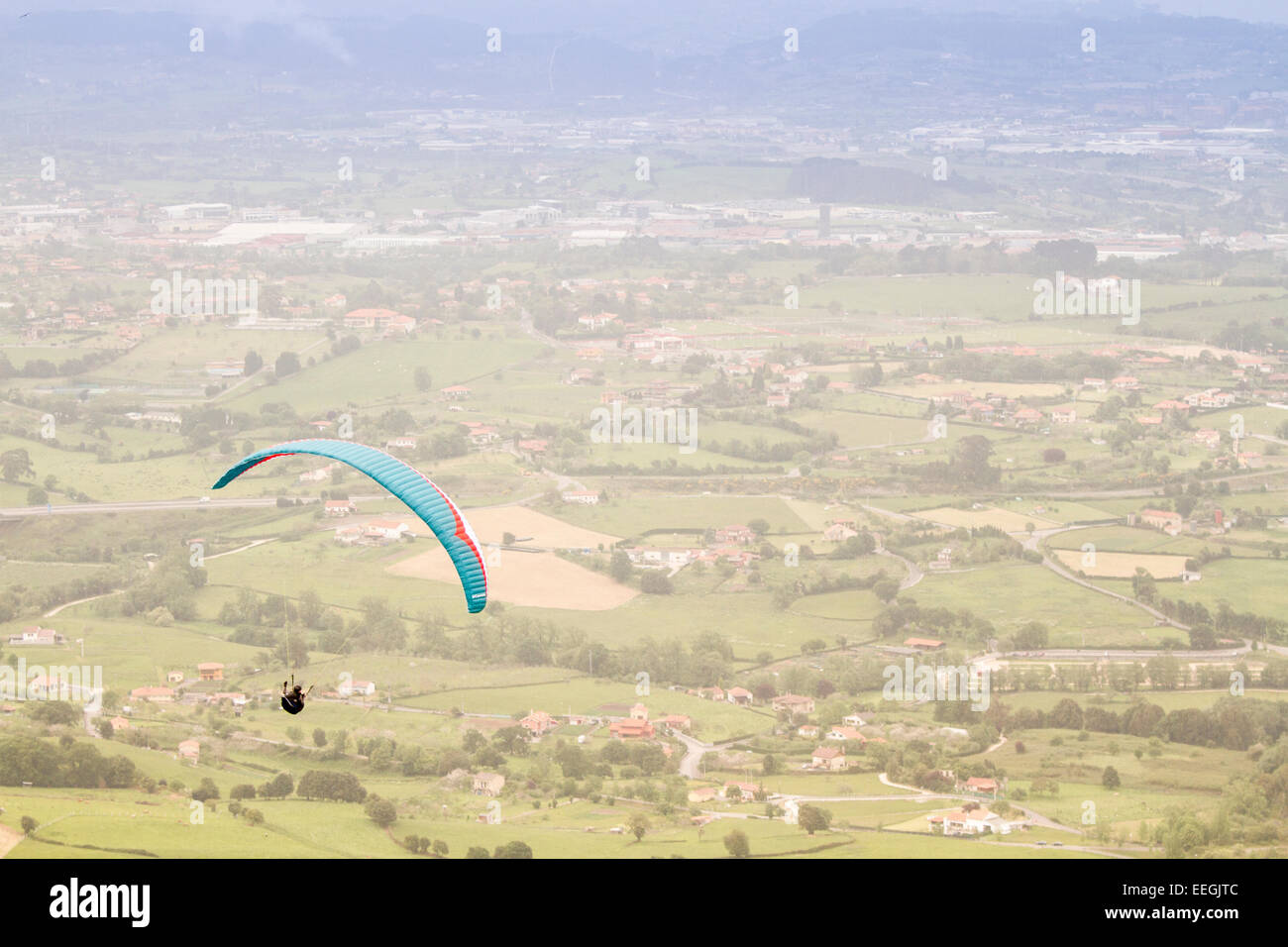 Aerial view from Pico del Sol, Gijón, Asturias, Spain Stock Photo - Alamy