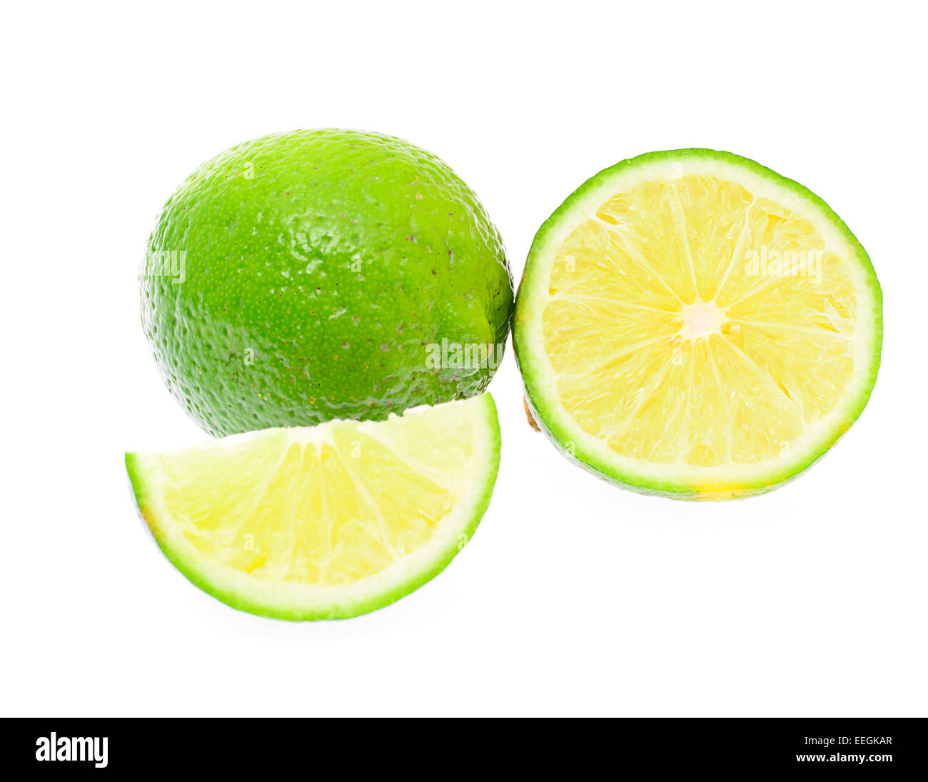 Fresh Ripe Lime, Isolated on White Background Stock Photo - Alamy