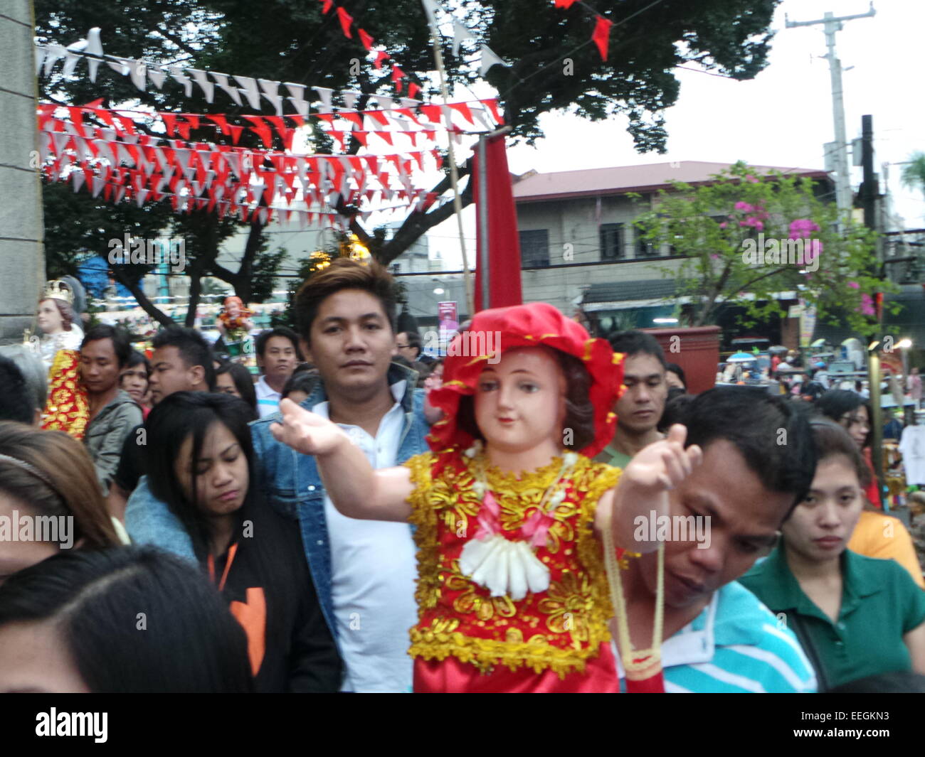 Tondo, Philippines. 18th Jan, 2015. Before going to Pope Francis' Holy ...