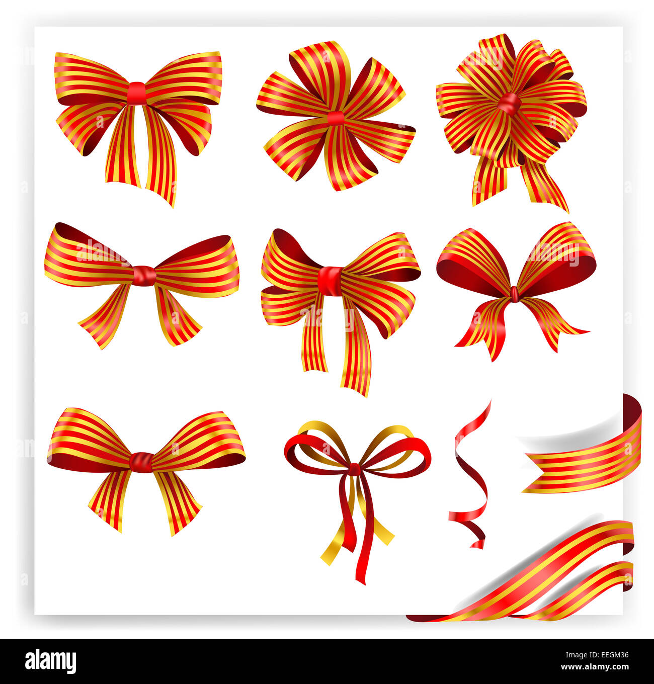 Red gold bow hi-res stock photography and images - Alamy