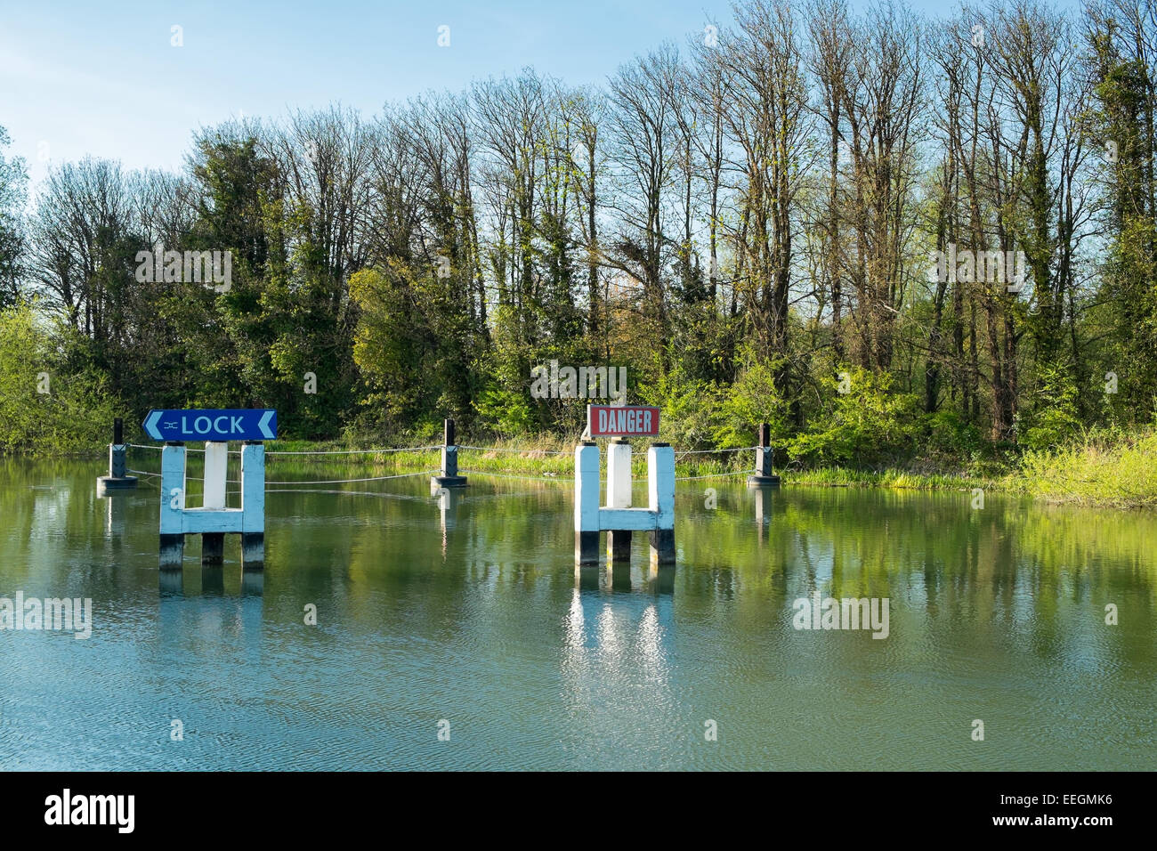 Direction signs on river hi-res stock photography and images - Alamy
