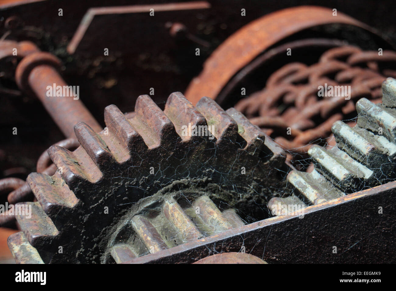 Rusty Machine Cogs at Black Country Museum Stock Photo - Alamy