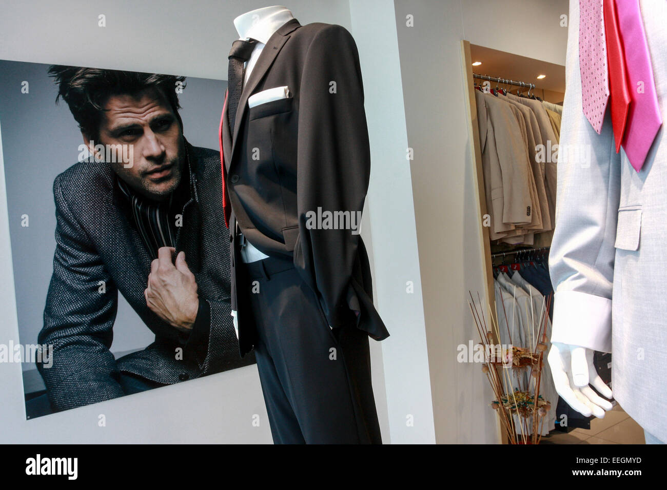 Men's fashion shop, Prague Czech Republic Stock Photo - Alamy