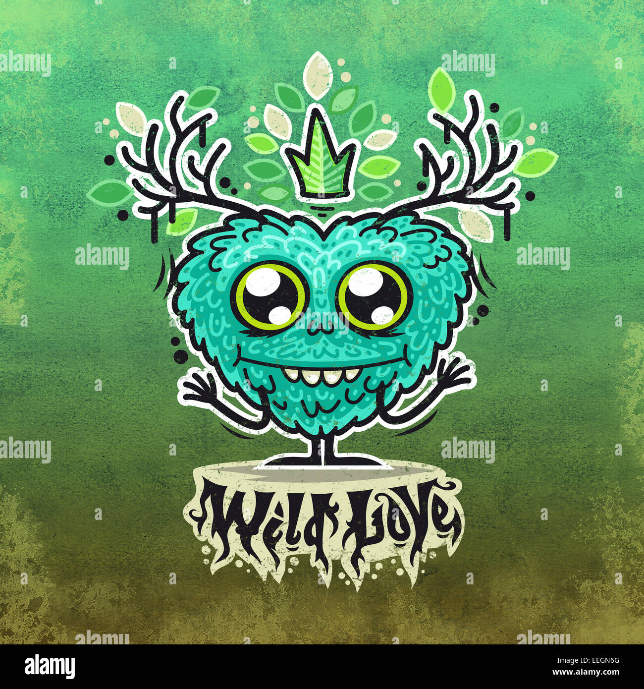 Cute Wild Love Monster Stock Photo - Alamy