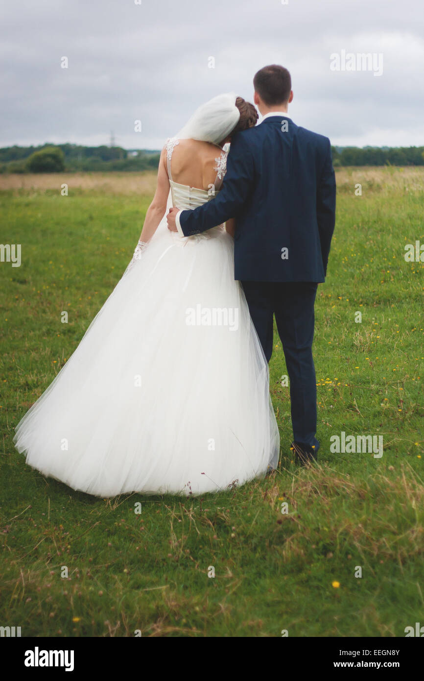 Wedding Bride And Groom Rear View High Resolution Stock Photography and ...