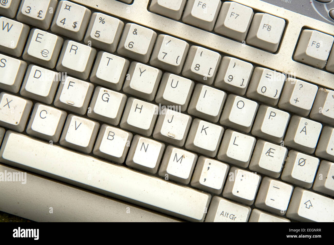 Scrap Keyboard. Shot taken at a recycling facility in Odder, Denmark ...