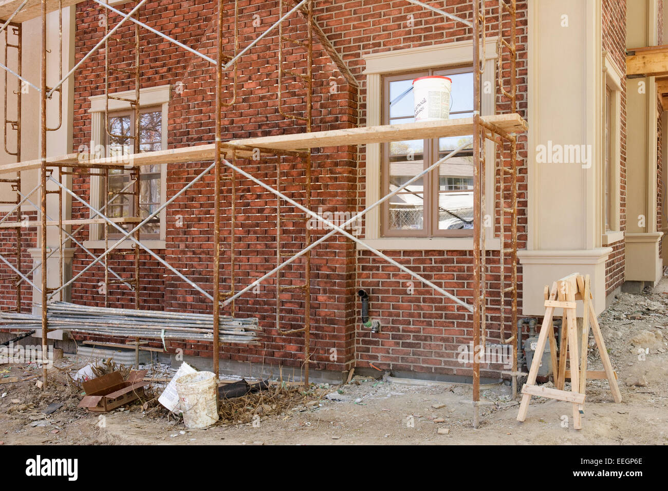 Exterior of house under construction Stock Photo - Alamy