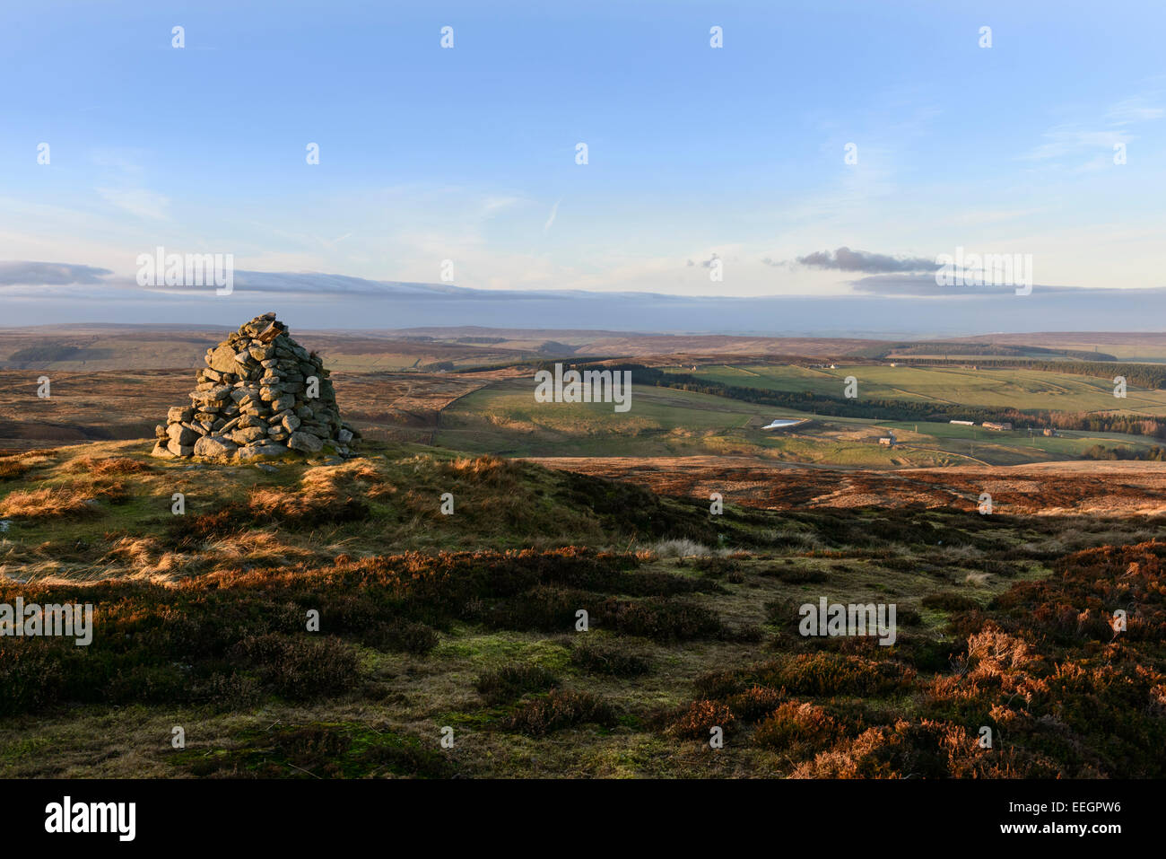 Summit Cairn of Bolt's Law in the Northern Pennines Stock Photo - Alamy