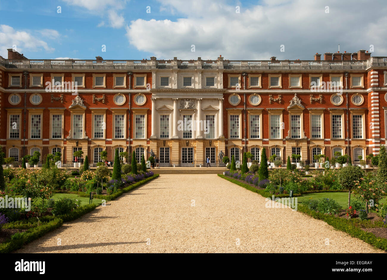 Hampton Court Palace and the Privy Garden, Richmond, London Stock Photo ...
