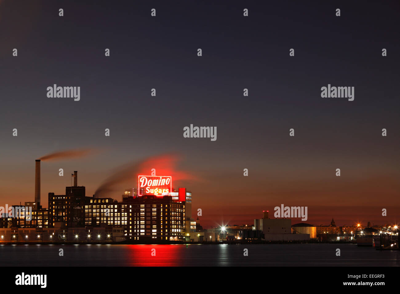 The iconic Domino Sugars sign at the Inner Harbor in Baltimore ...