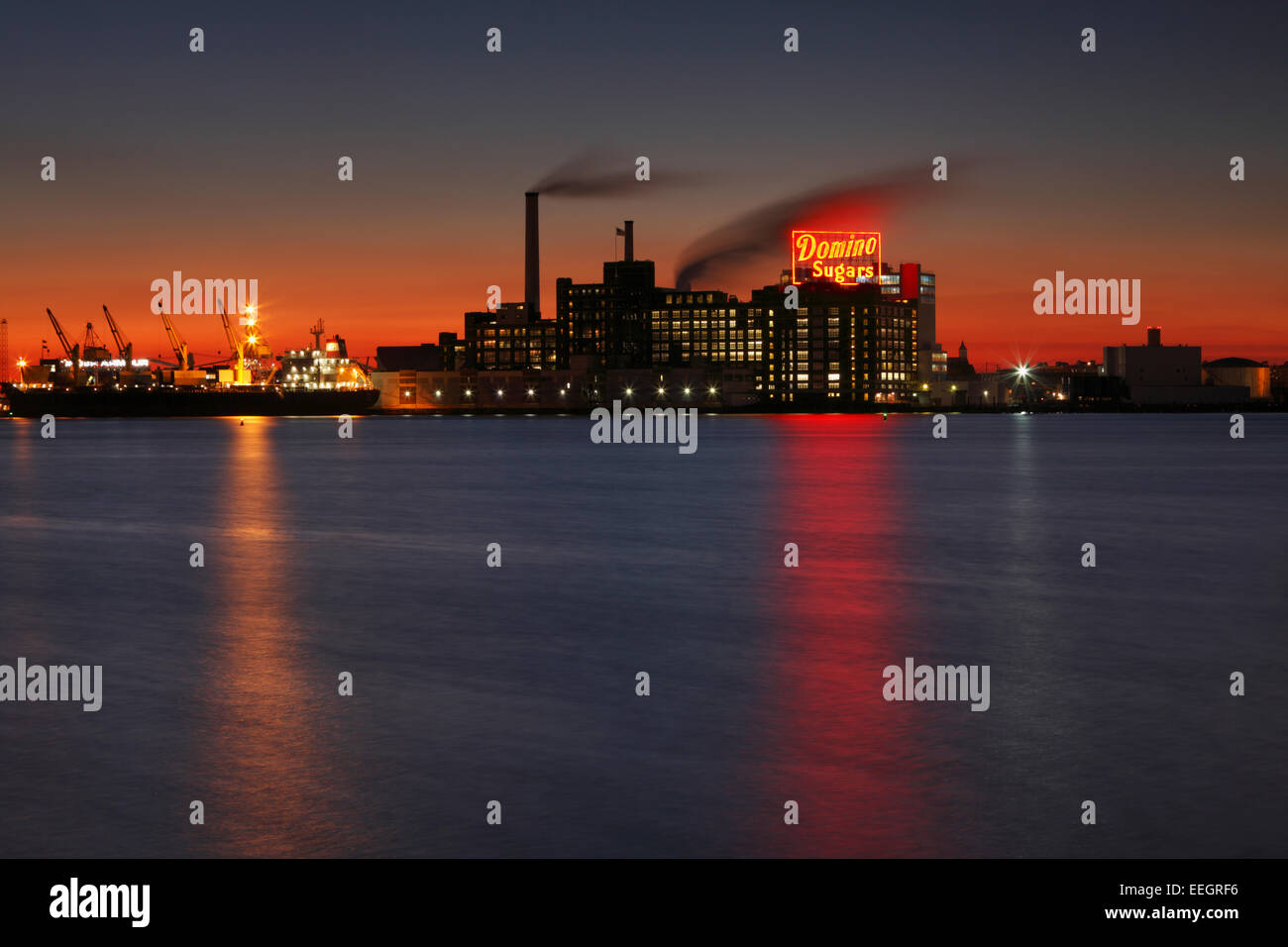 The iconic Domino Sugars sign at the Inner Harbor in Baltimore ...