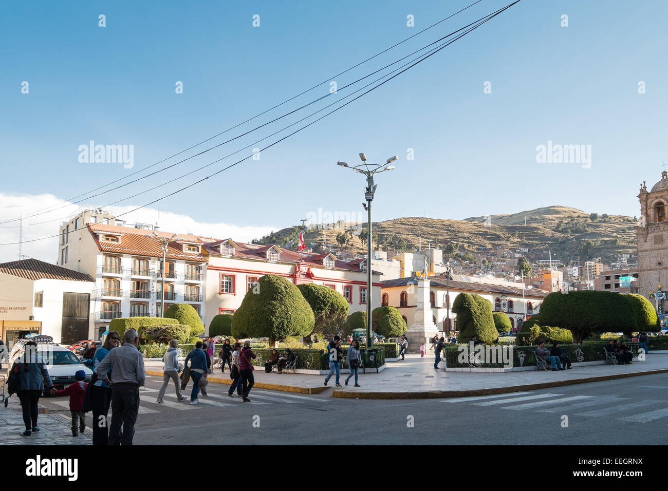 Plaza de Armas, Puno, Peru Stock Photo - Alamy
