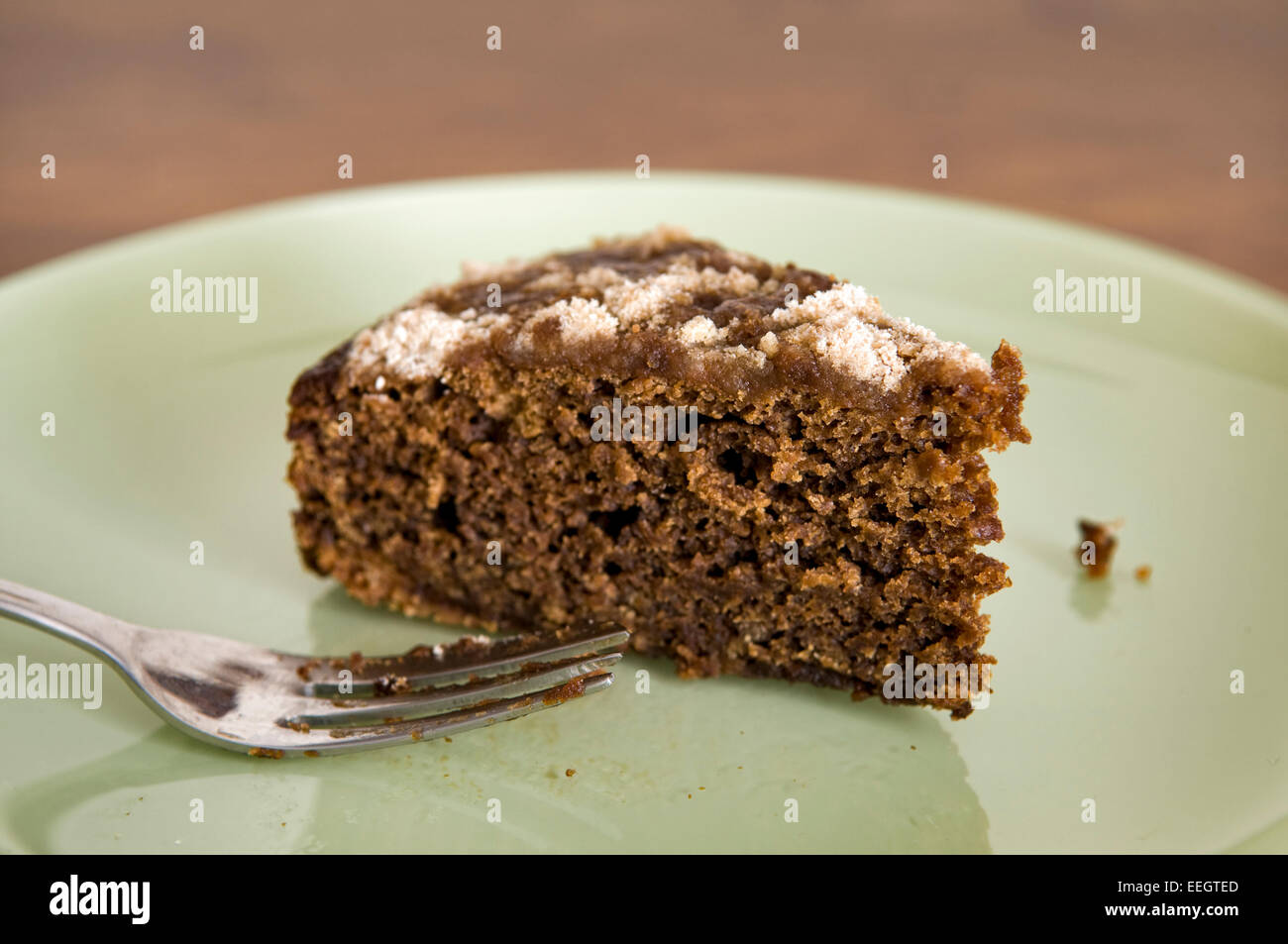 Slice of shoofly cake, made with black treacle or molasses Stock Photo ...