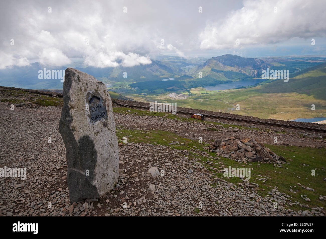 Snowdon mountain summit railway hi-res stock photography and images - Alamy
