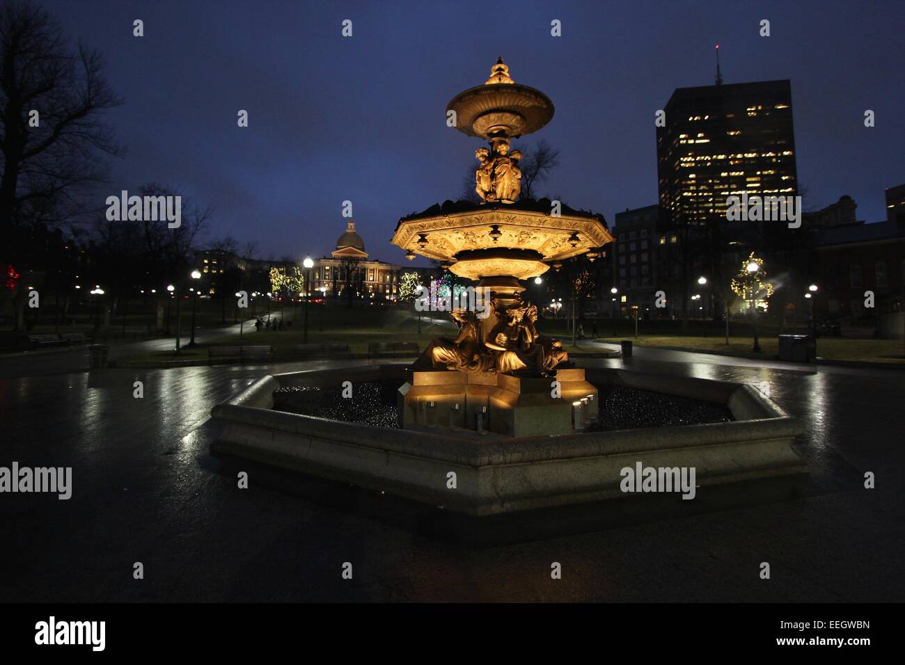 Boston common fountain hi-res stock photography and images - Alamy