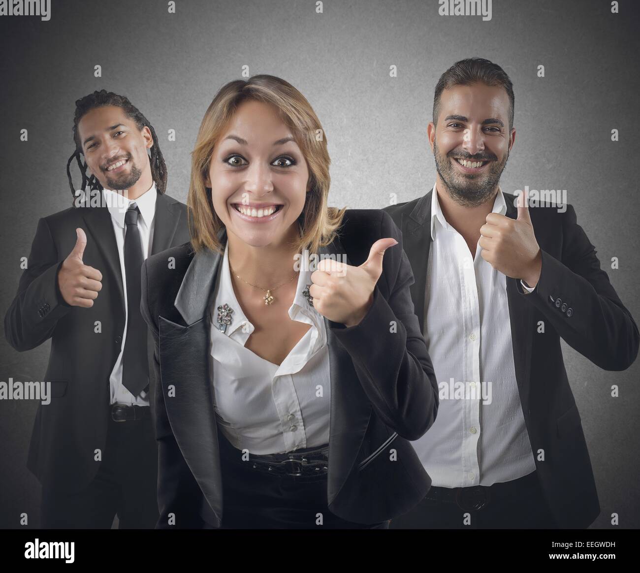 Entrepreneurs optimistic smile for their beautiful career Stock Photo ...