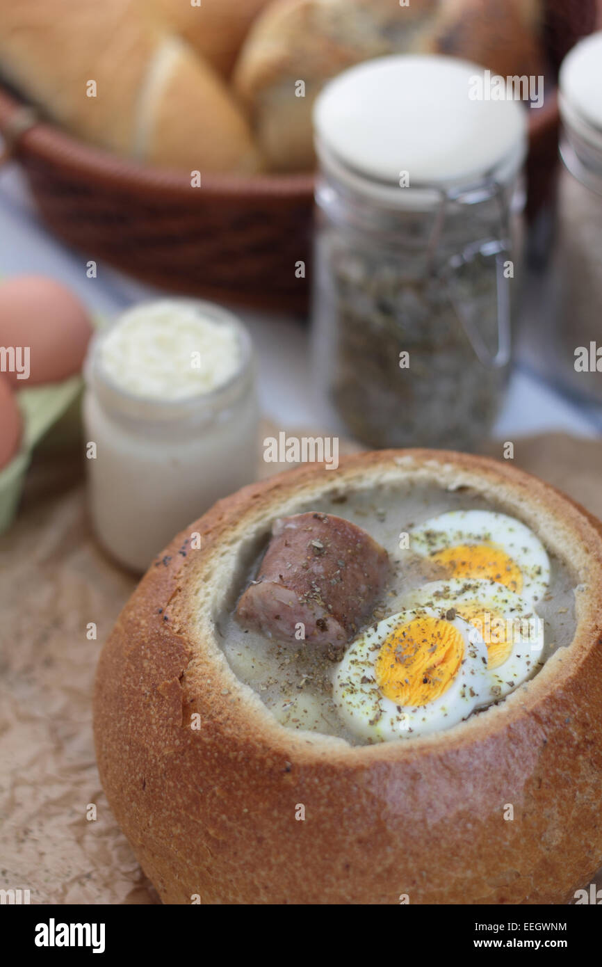 Zur - traditional polish soup Stock Photo - Alamy