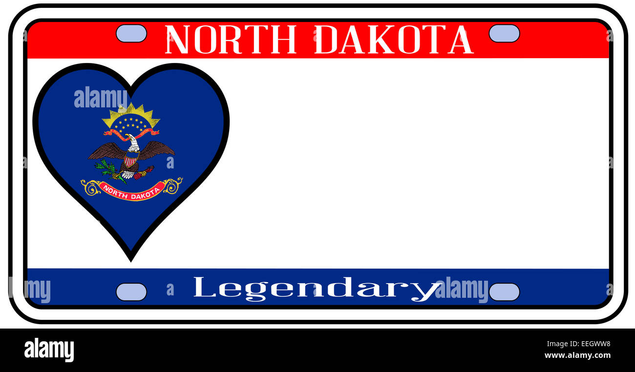 North dakota license plate hi-res stock photography and images - Alamy