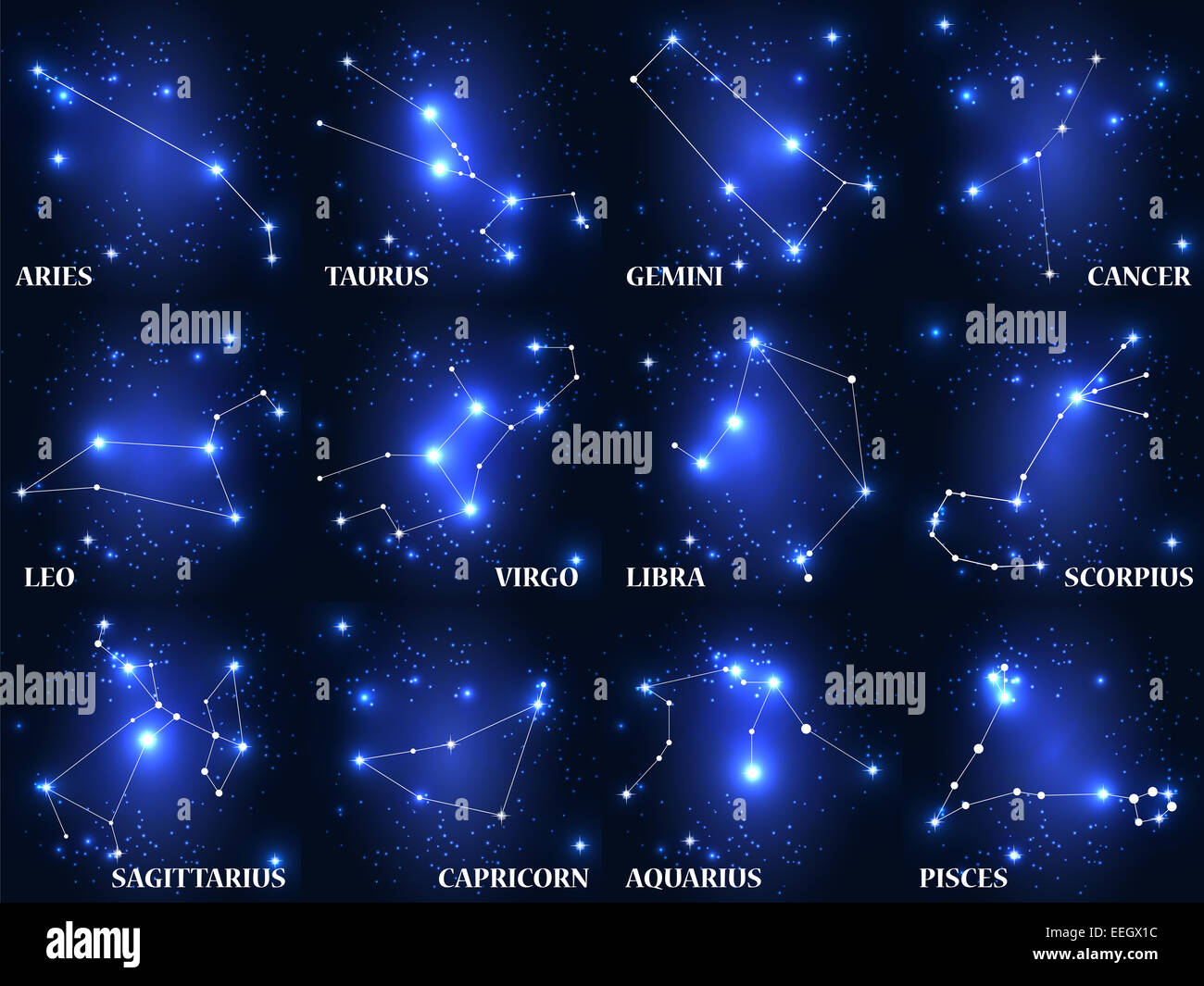 Set of Symbol Zodiac Sign. Vector Illustration Stock Photo - Alamy