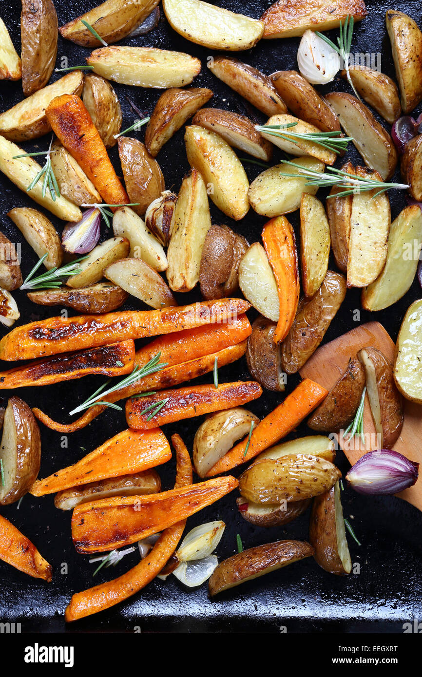 Delicious oven-baked food, vegetables Stock Photo - Alamy