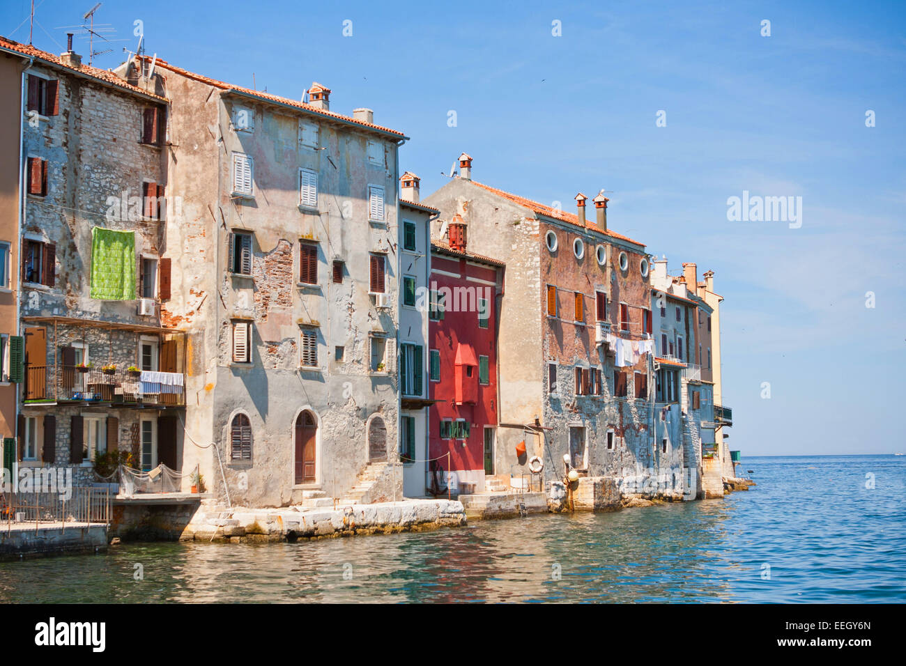 Old town architecture of Rovinj, Croatia. Istria Stock Photo - Alamy