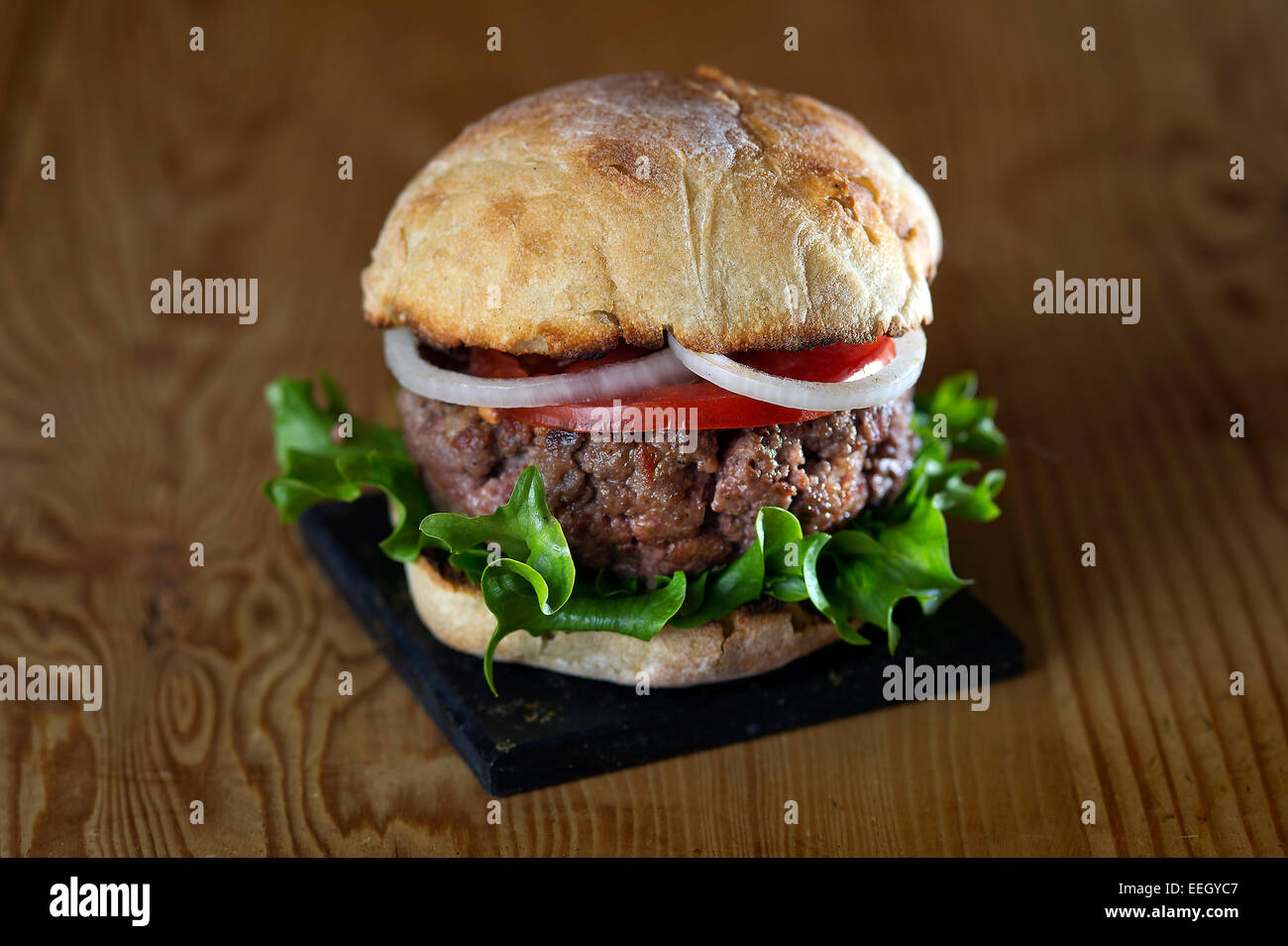 Home-made beef burger Stock Photo - Alamy