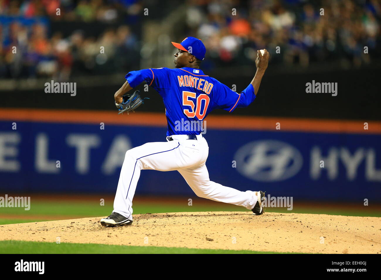 Queens, NY/USA – 27th Sept. 2014: New York Mets Rafael Montero throws ...
