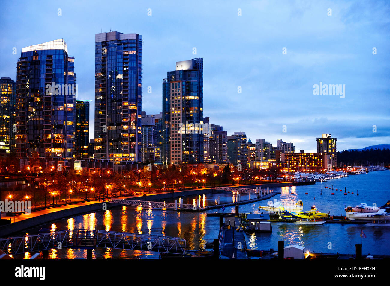 Coal Harbour Vancouver waterfront British Columbia Canada Stock Photo ...