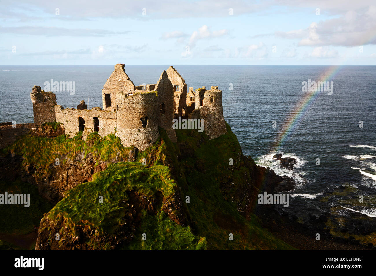 Dunluce castle with rainbow on the north antrim coast game of thrones ...