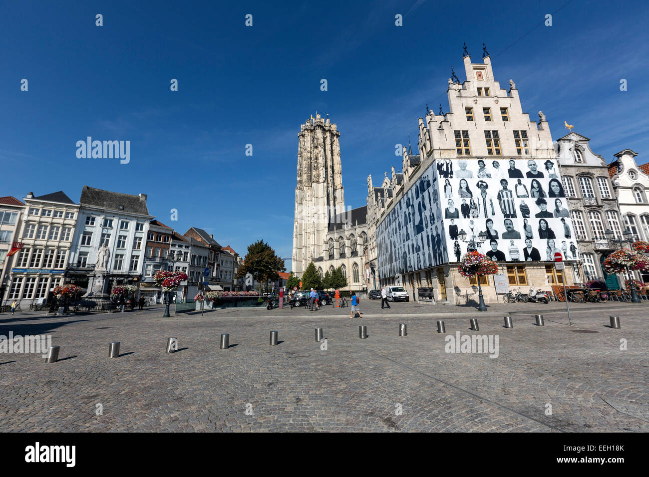 Grote Markt, Large Market square, and the St. Rumbold's Cathedral Stock ...