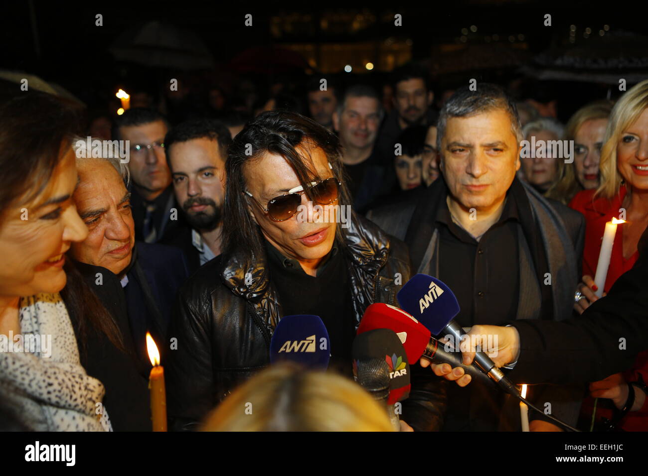 Athens, Greece. 18th January 2015. Ilias Psinakis, the mayor of ...