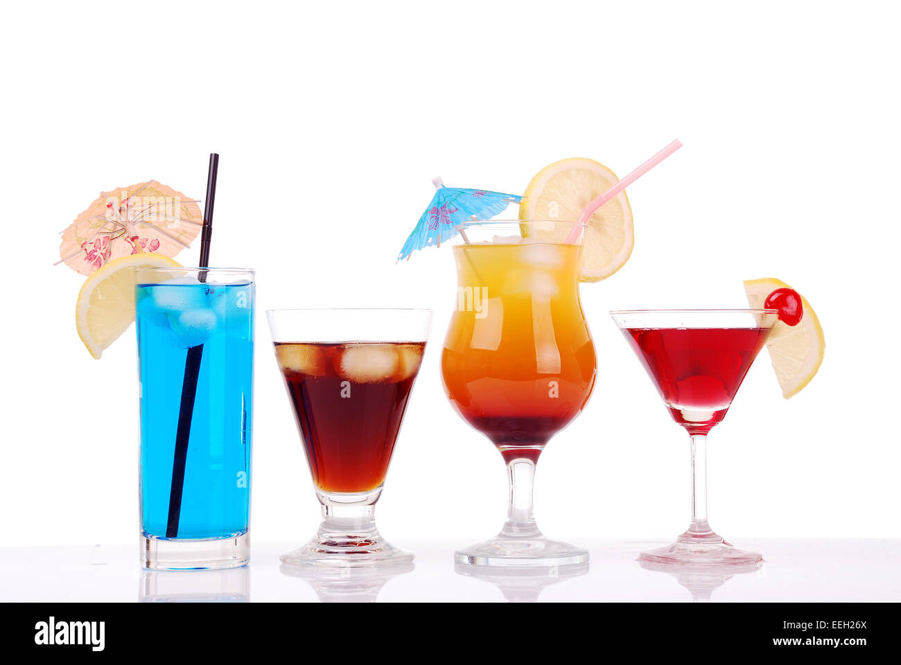 Colorful cocktails collection Stock Photo - Alamy