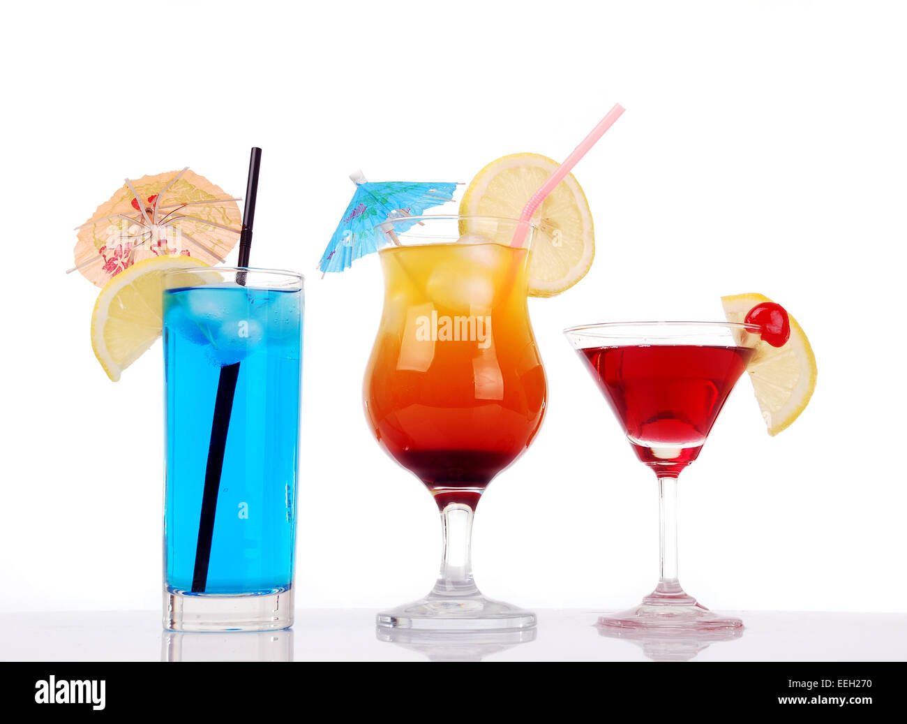 Colorful cocktails collection Stock Photo - Alamy