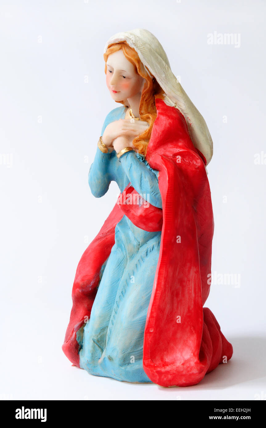 Individual elements of the Catholic Christian crib isolated on white ...