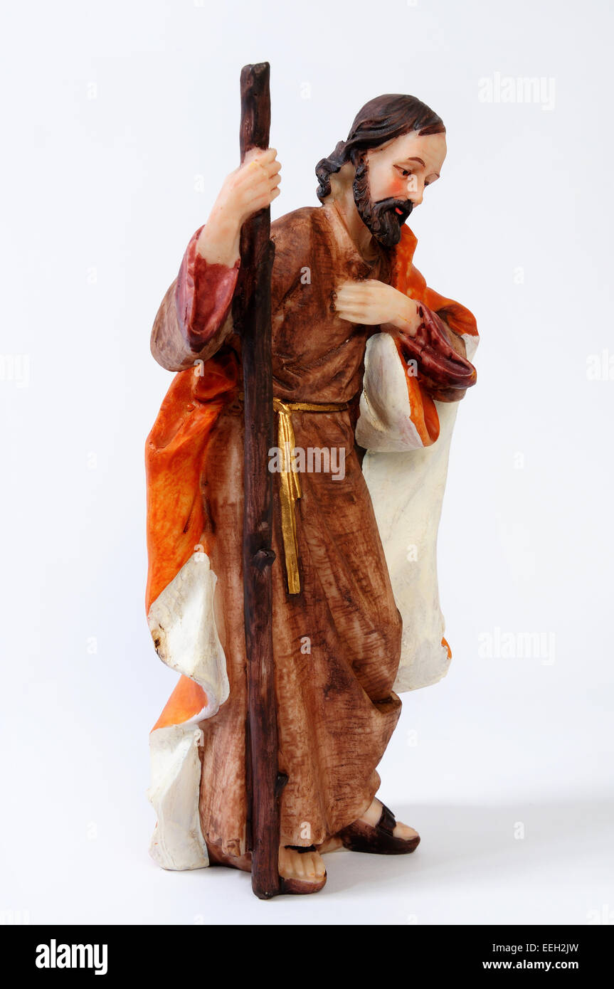 Individual elements of the Catholic Christian crib isolated on white ...