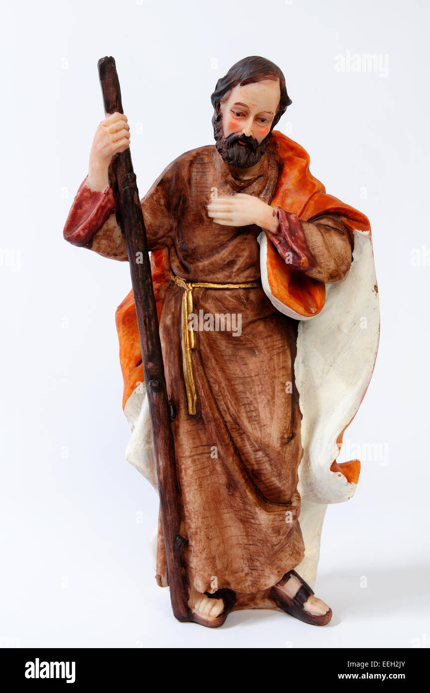 Individual elements of the Catholic Christian crib isolated on white ...