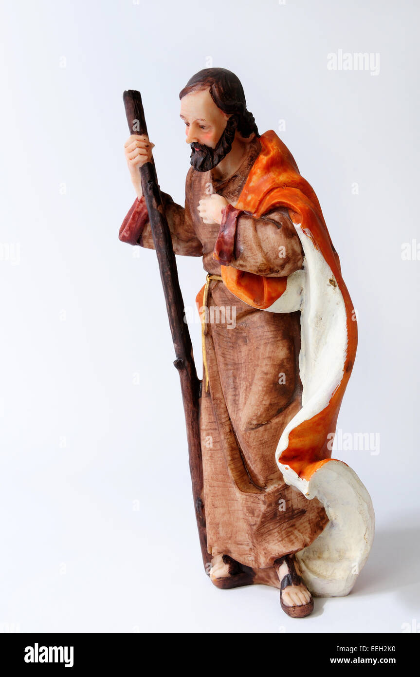 Individual elements of the Catholic Christian crib isolated on white ...