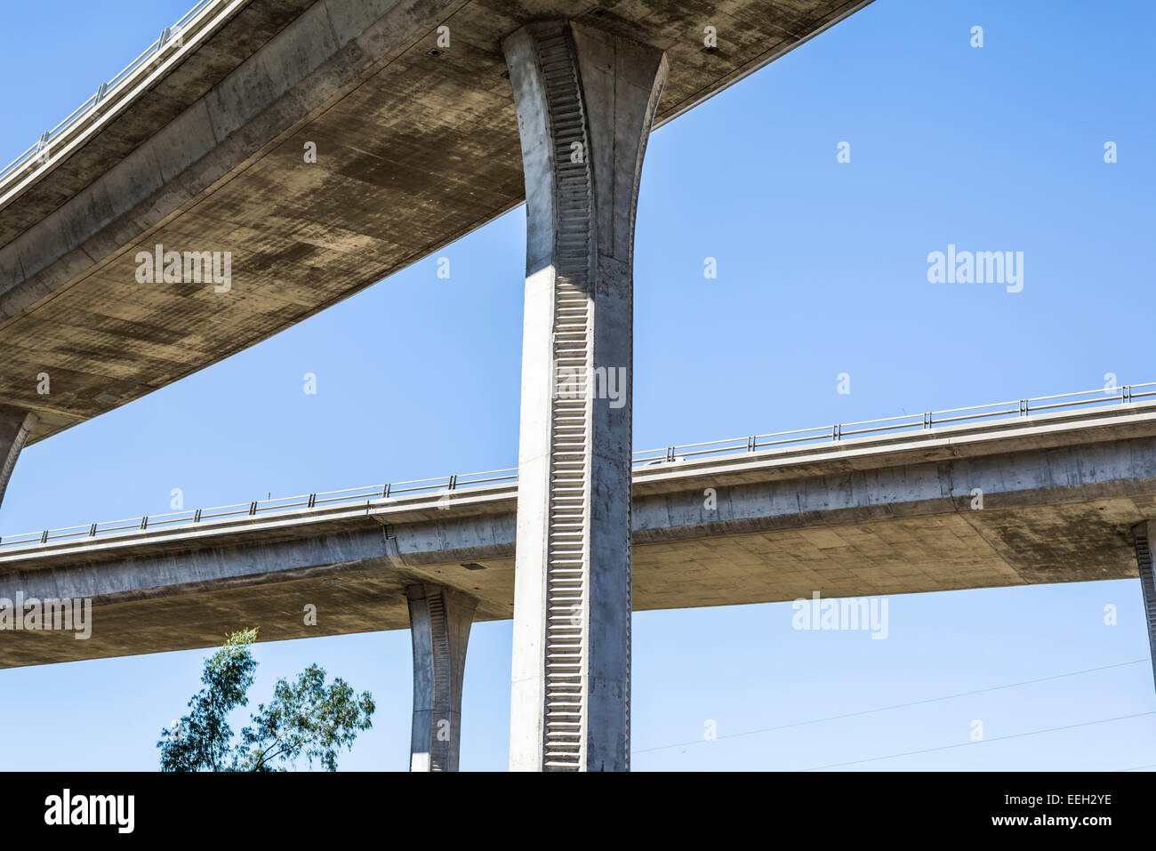 San Diego freeways and concrete structures. Abstract image. San Diego ...