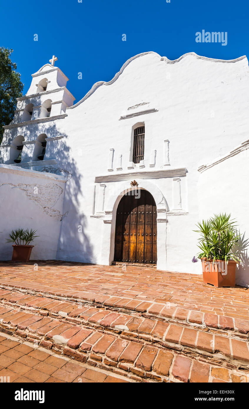 Mission Basilica San Diego de Alcala building. Historic site. San Diego ...