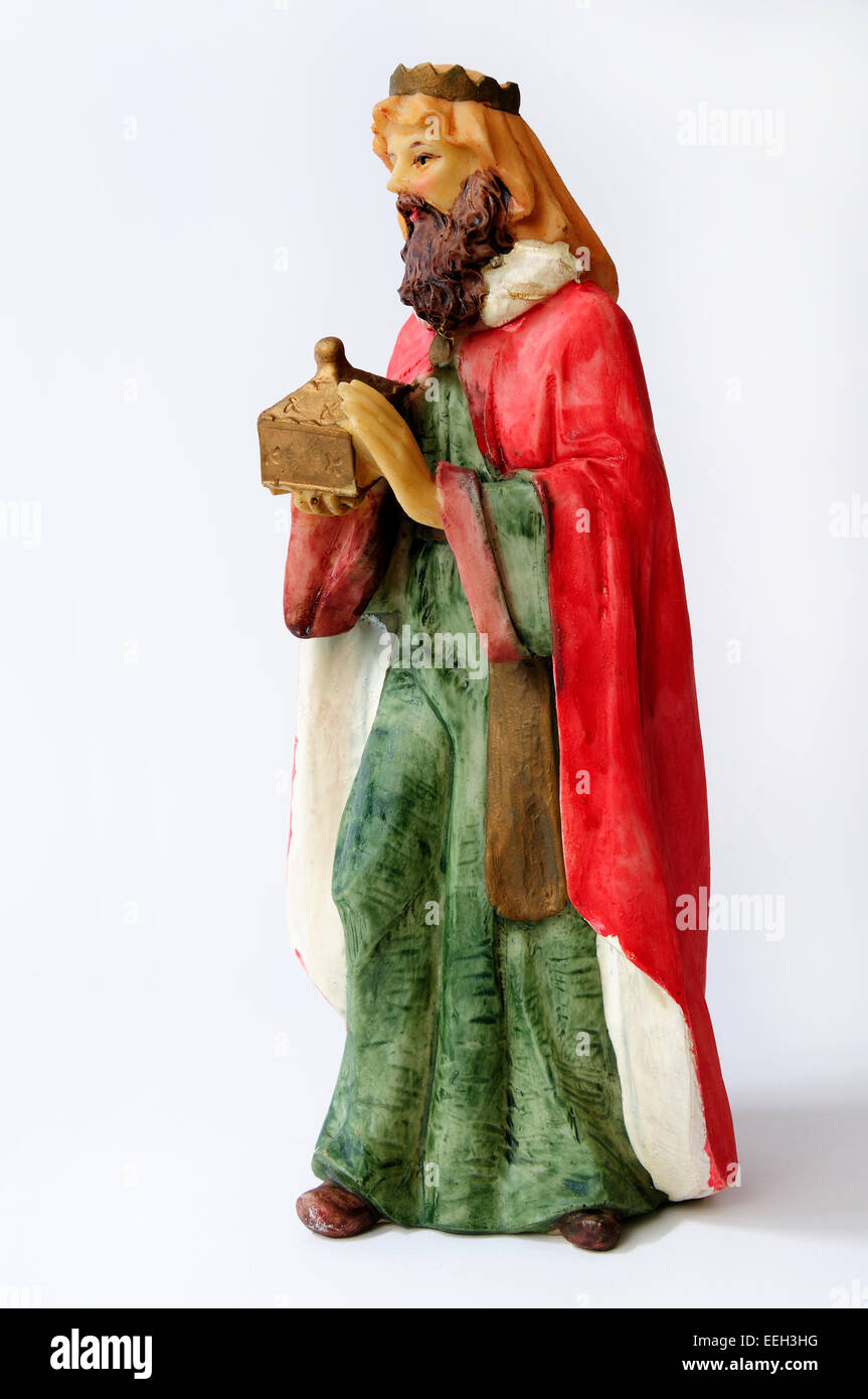 Individual elements of the Catholic Christian crib isolated on white ...