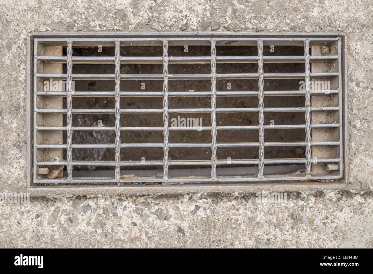 Sewer cover or storm drain in street Stock Photo - Alamy